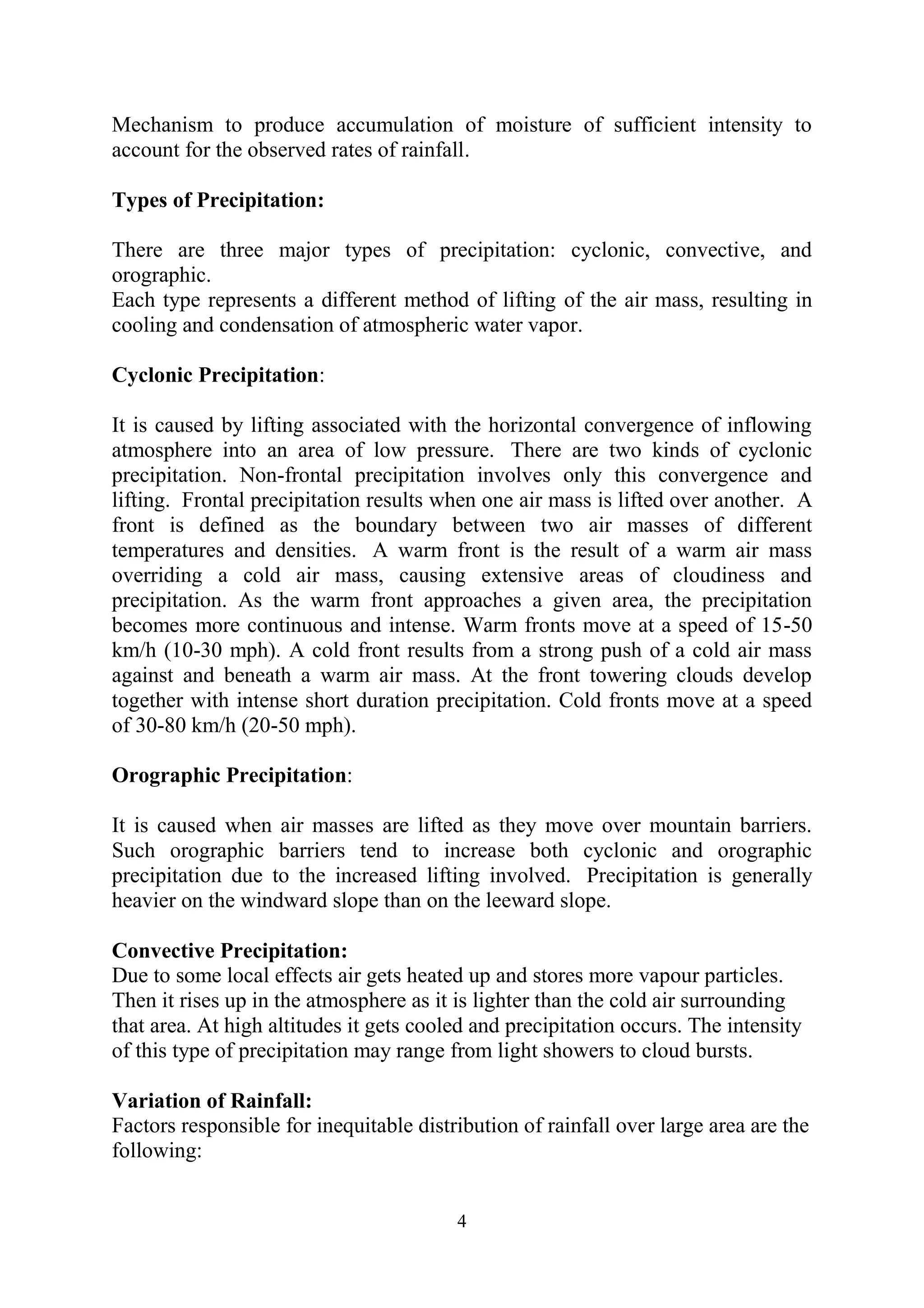 Hydrologic precipitation | PDF | Weather | Science