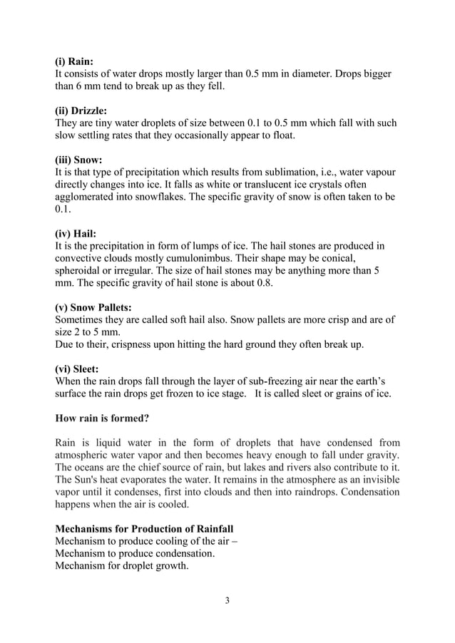 Hydrologic precipitation | PDF | Weather | Science