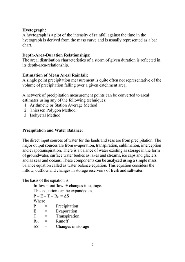 Hydrologic precipitation | PDF | Weather | Science