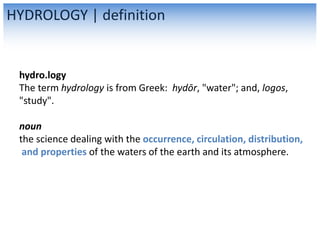 Hydrology | PPTX