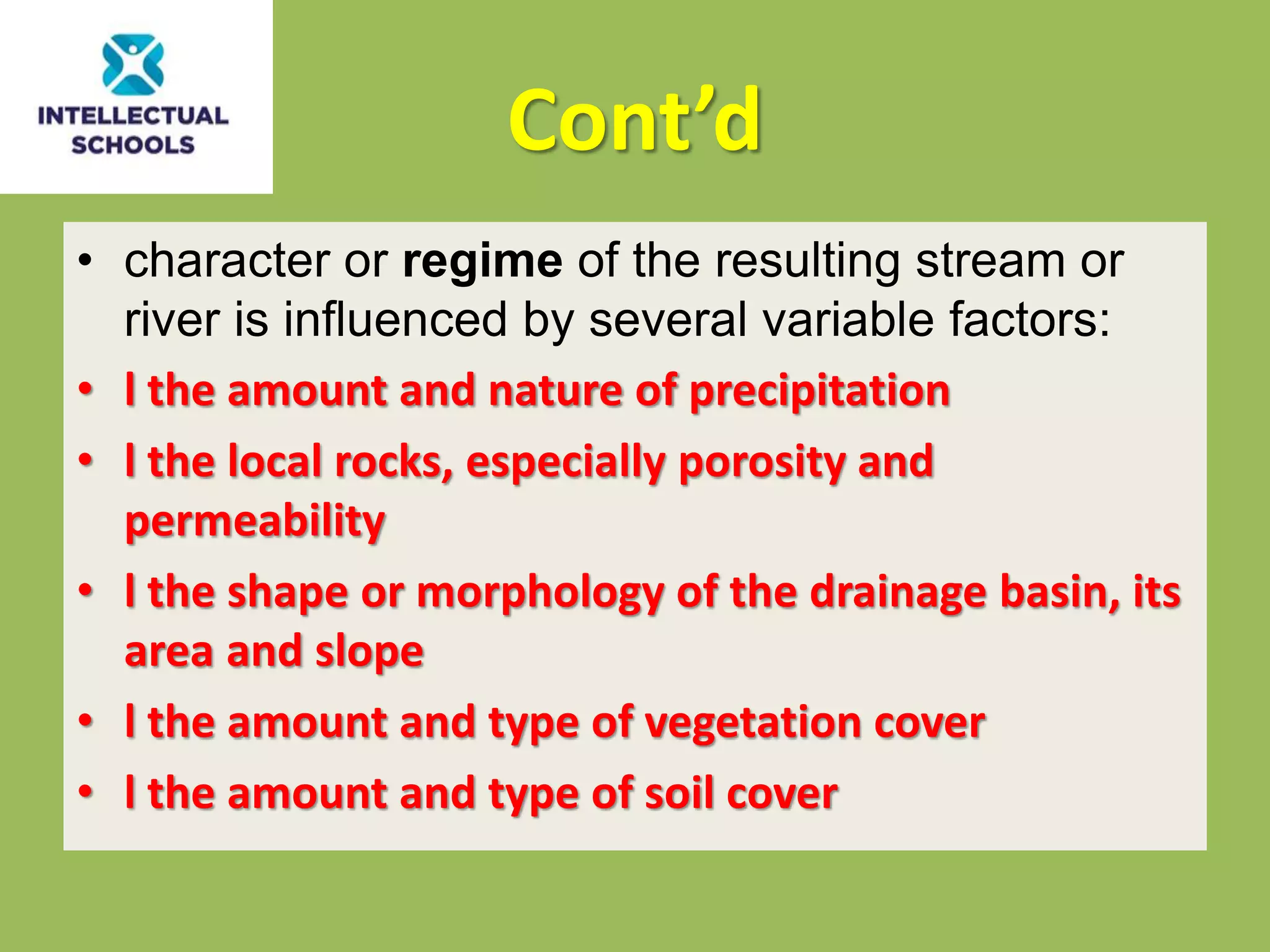 Hydrology and Fluvial Geo morphology for CAMBRIDGE AS level | PPTX