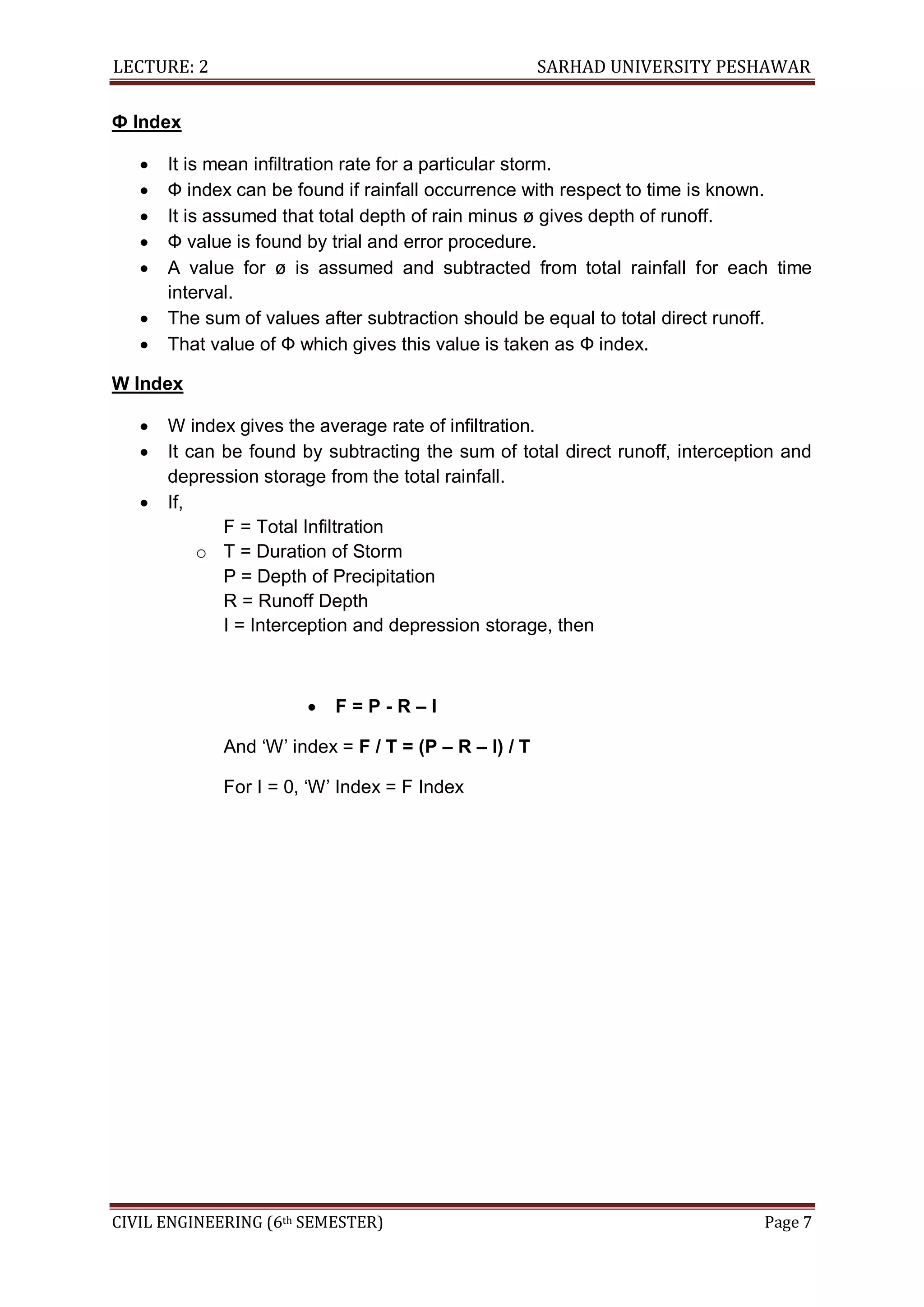 Hydrology and water management(EVAPORATION & INFILTRATION)... | PDF