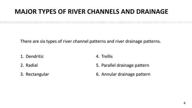 Major types of river network pattern | PPTX