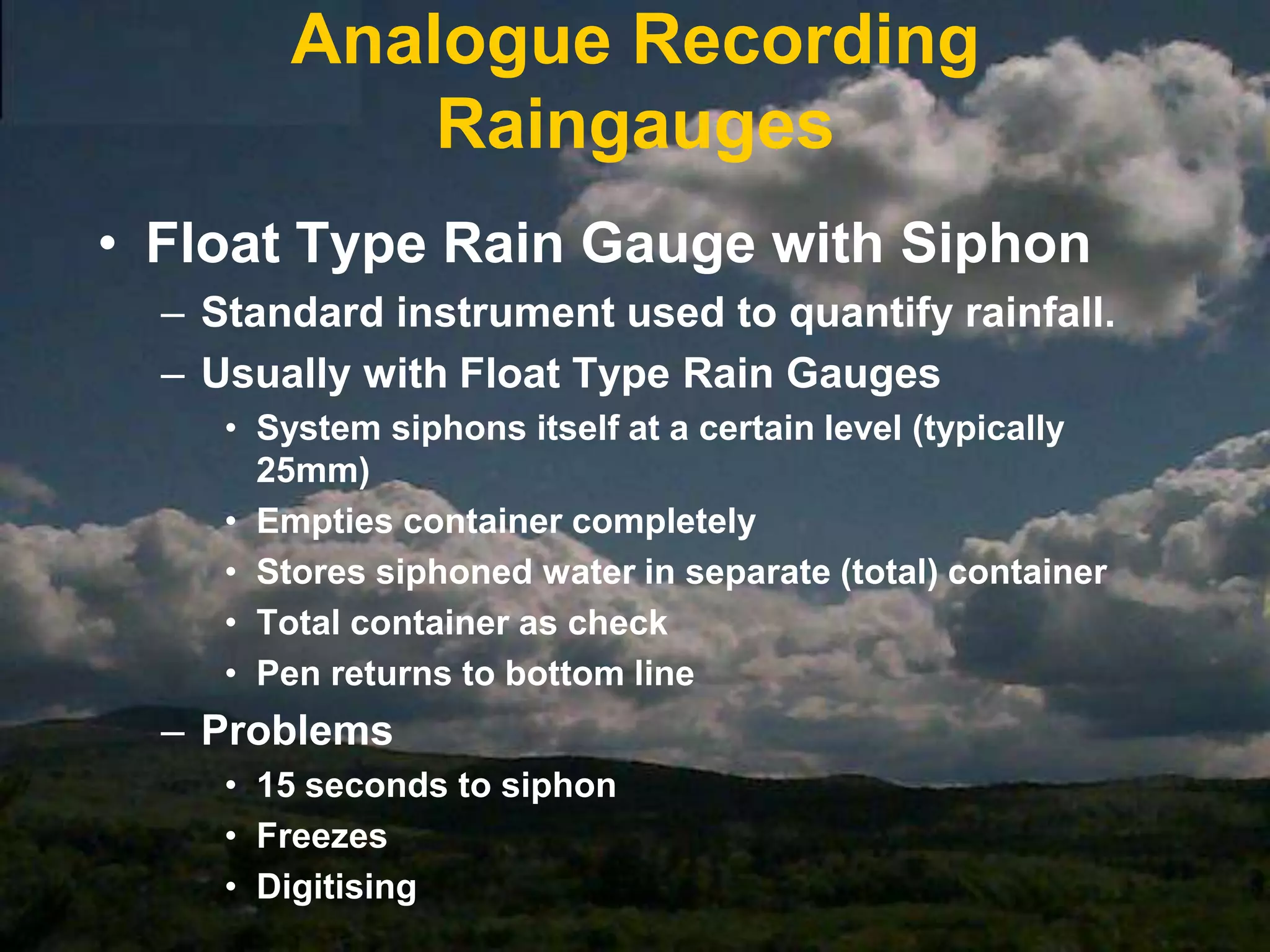 Hydrology measuring rain | PPTX