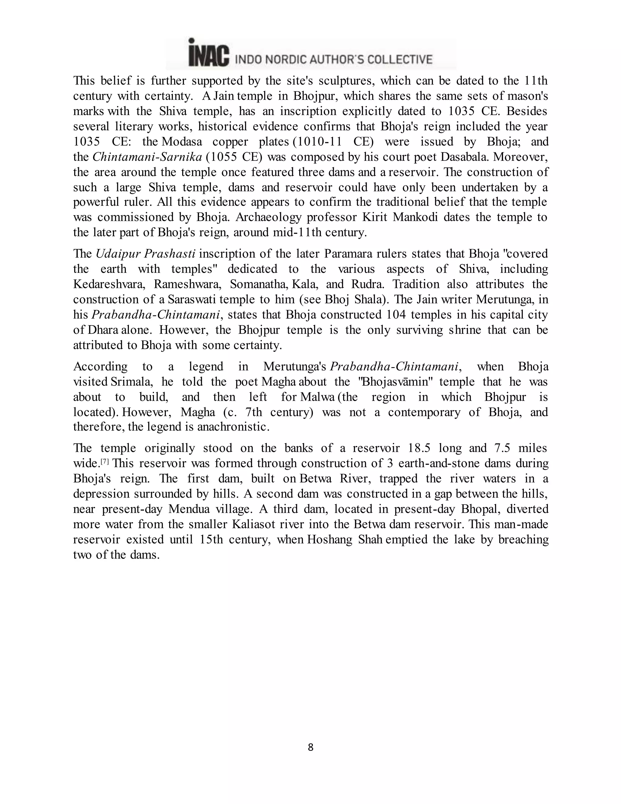 Hydrology of the temple site at bhojpur | DOCX | Hinduism | Religion ...