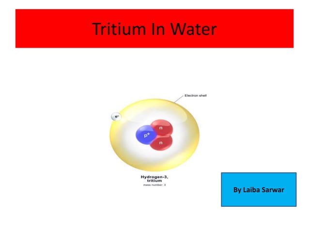 Tritium present in water | PPTX | Chemistry | Science