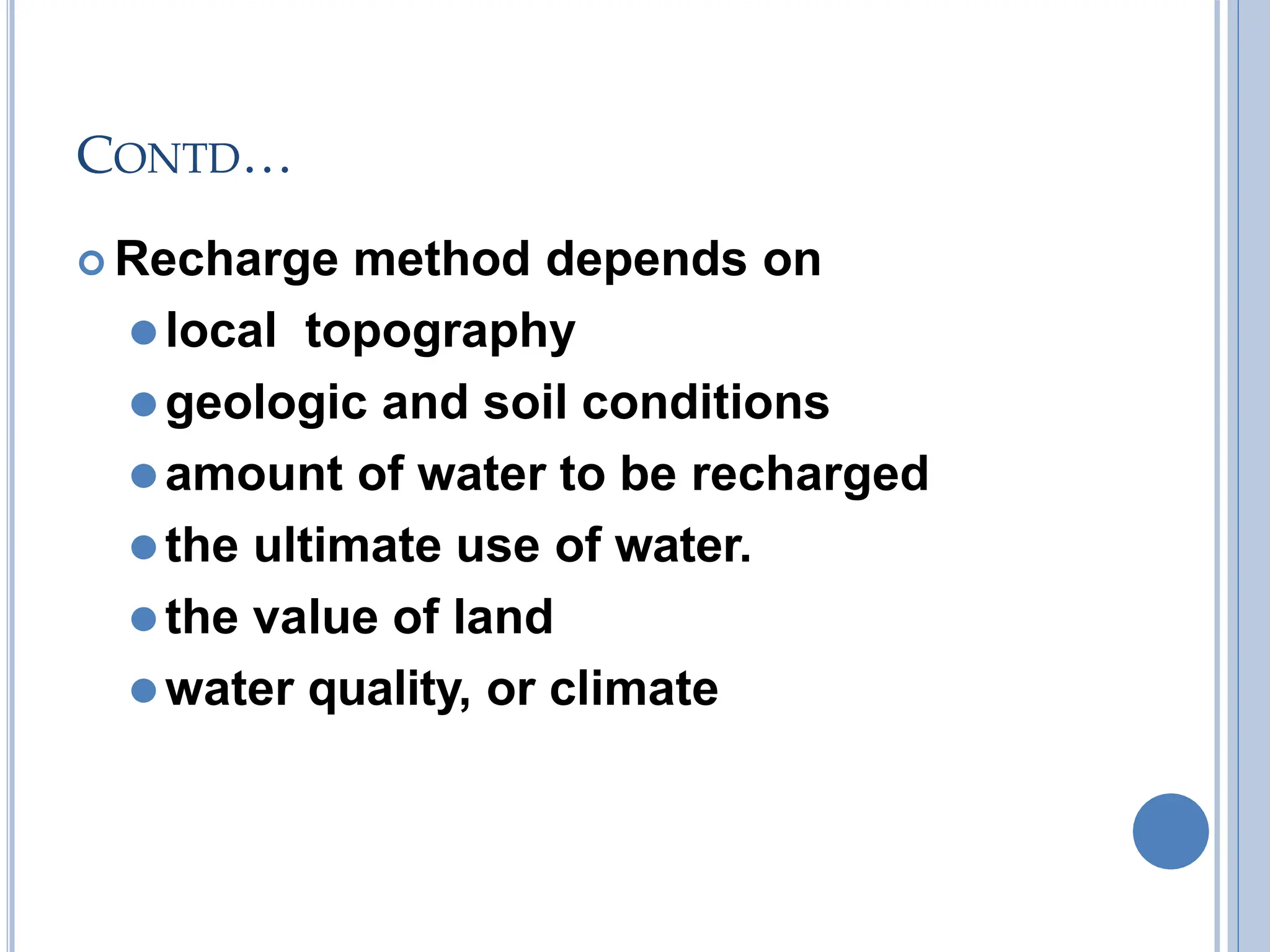 Hydrology Presentation on artificial groundwater recharge a.pptx