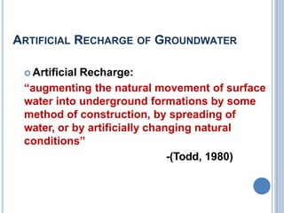 Hydrology Presentation on artificial groundwater recharge a.pptx