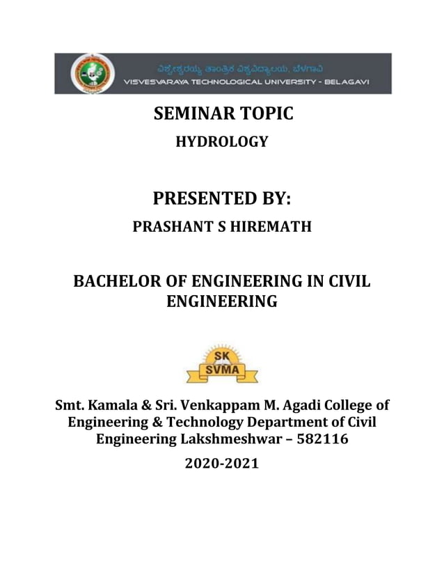 Hydrology seminar ppt | DOCX | Weather | Science