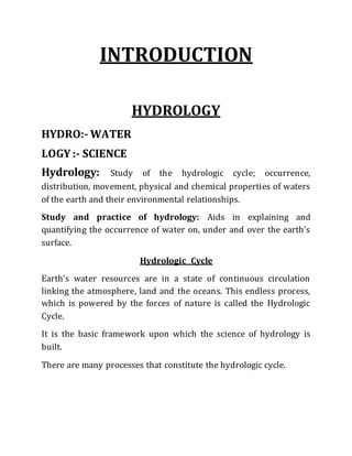 Hydrology seminar ppt | DOCX