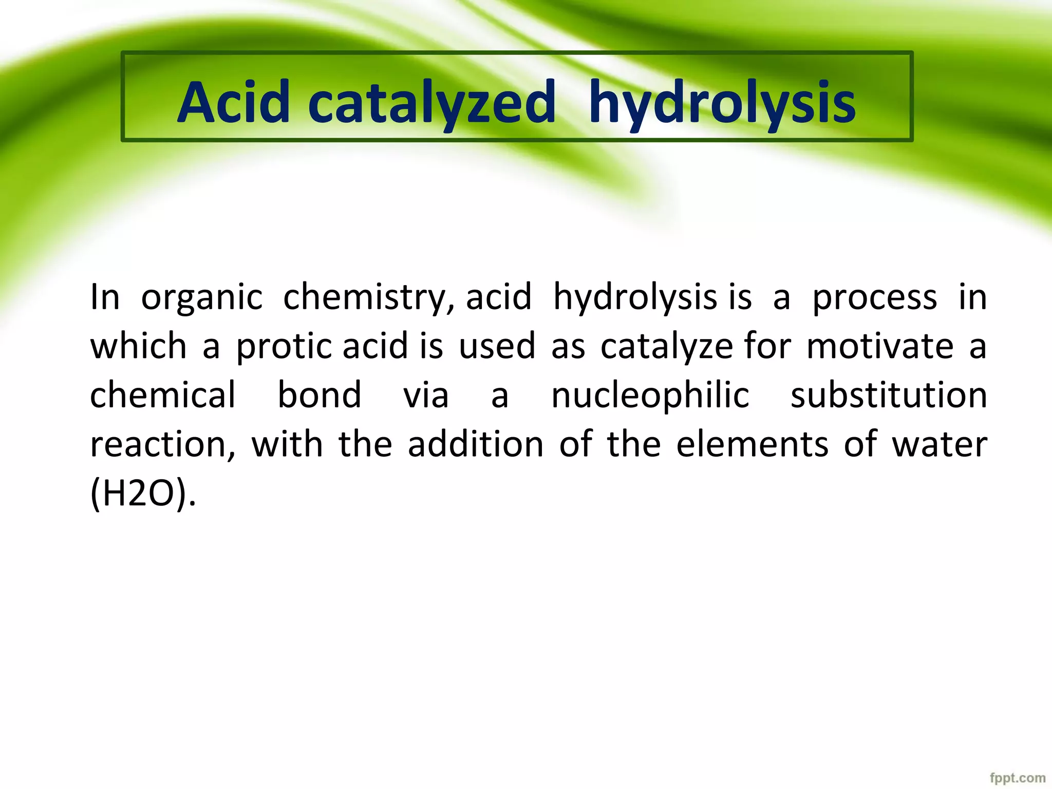 Hydrolysis of an ester and base catalyzed hydrolysis | PPT | Chemistry ...
