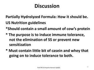 Hydrolyzed milk formula for prevention of allergy, an updated meta ...