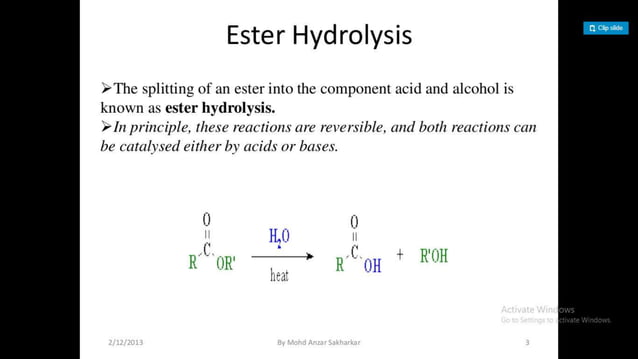 Hydrolyzing agents upload | PPTX