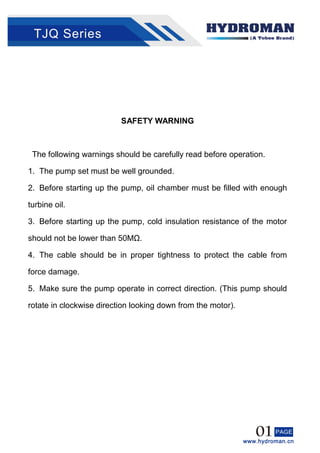 Hydroman TJQ Series Submersible Slurry Pump.pdf | Home Appliances ...