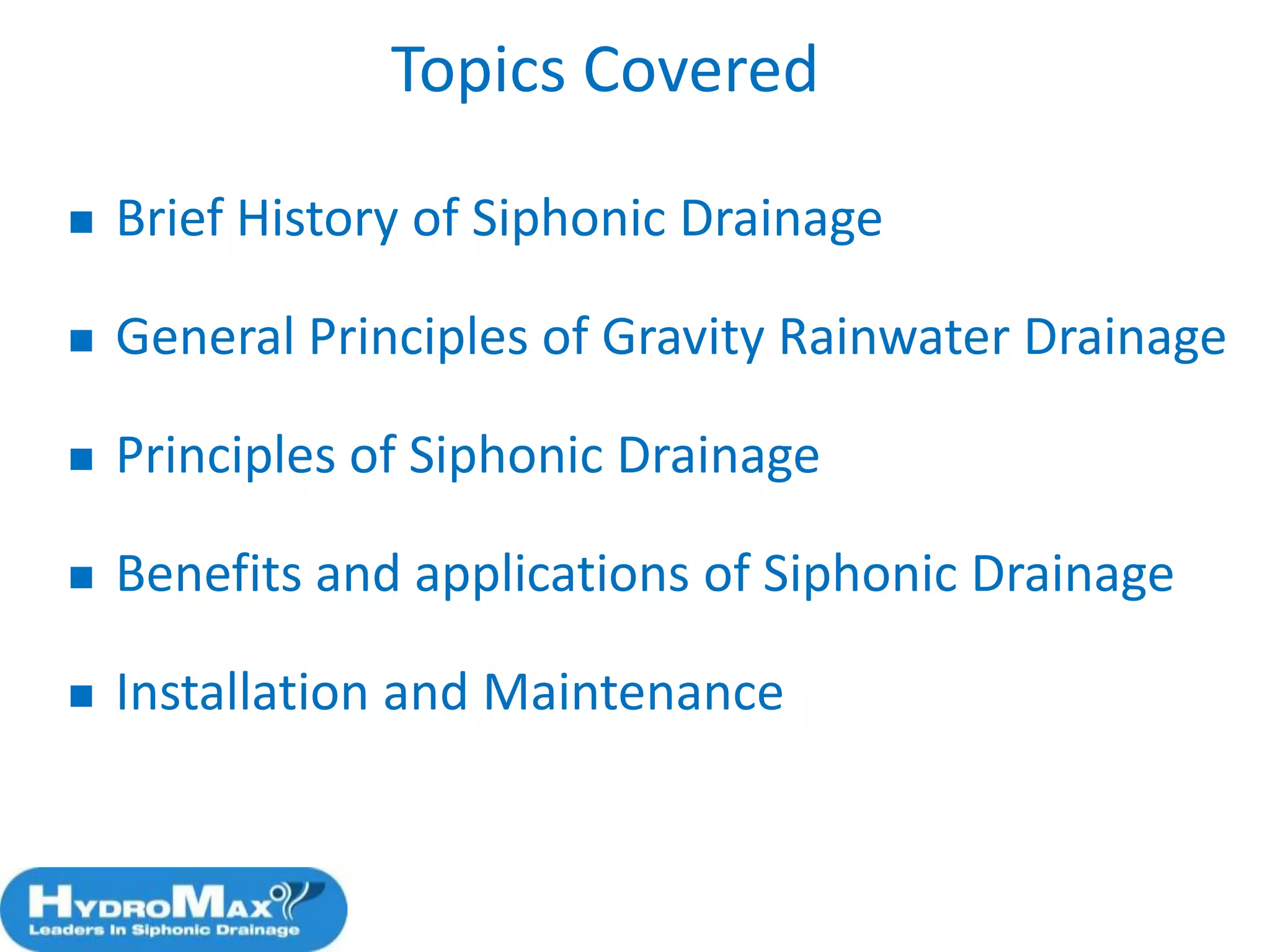 HydroMax™ Siphonic (Syphonic) Roof Drainage | PPSX