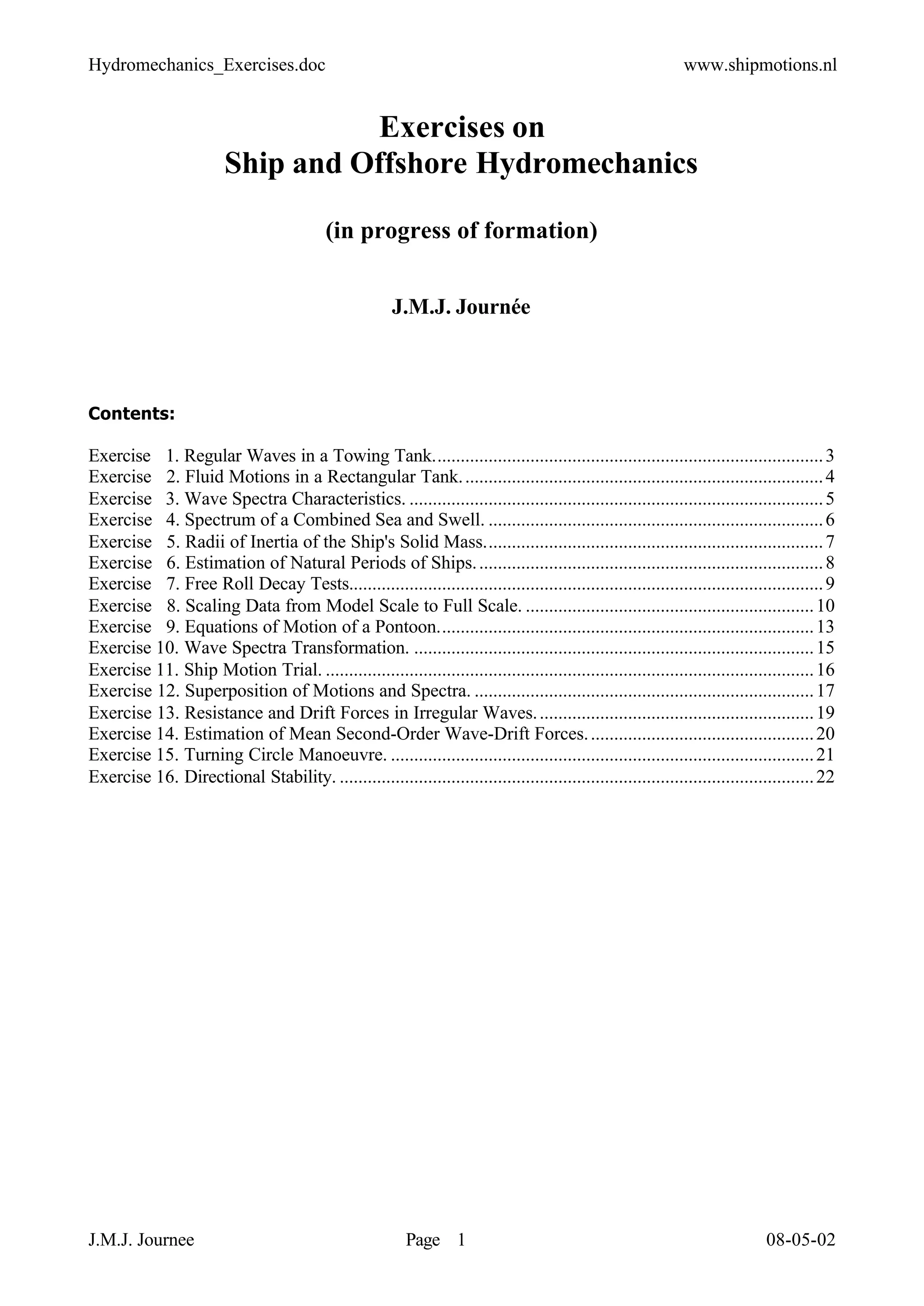 Hydromechanics exercises | PDF | Physics | Science