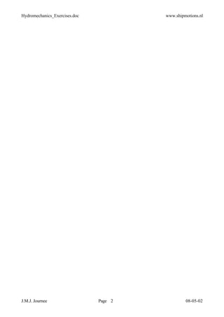 Hydromechanics exercises | PDF | Physics | Science