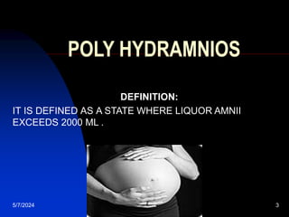 HYDROMNIOS in pregnancy in management of hydromnias | PPT