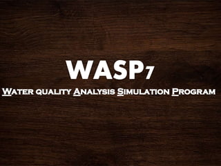 an introduction to water quality models | PPTX