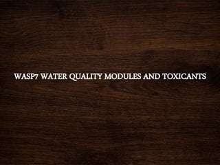 an introduction to water quality models | PPTX