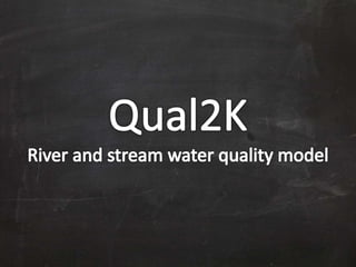 an introduction to water quality models | PPTX