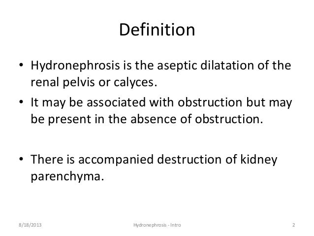 Hydronephrosis Meaning