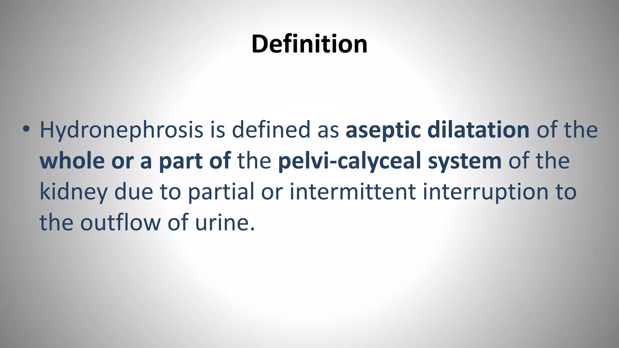 Hydronephrosis | PPTX