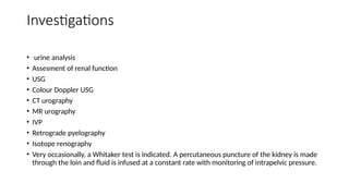 hydronephrosis lecture for MBBS students | PPTX