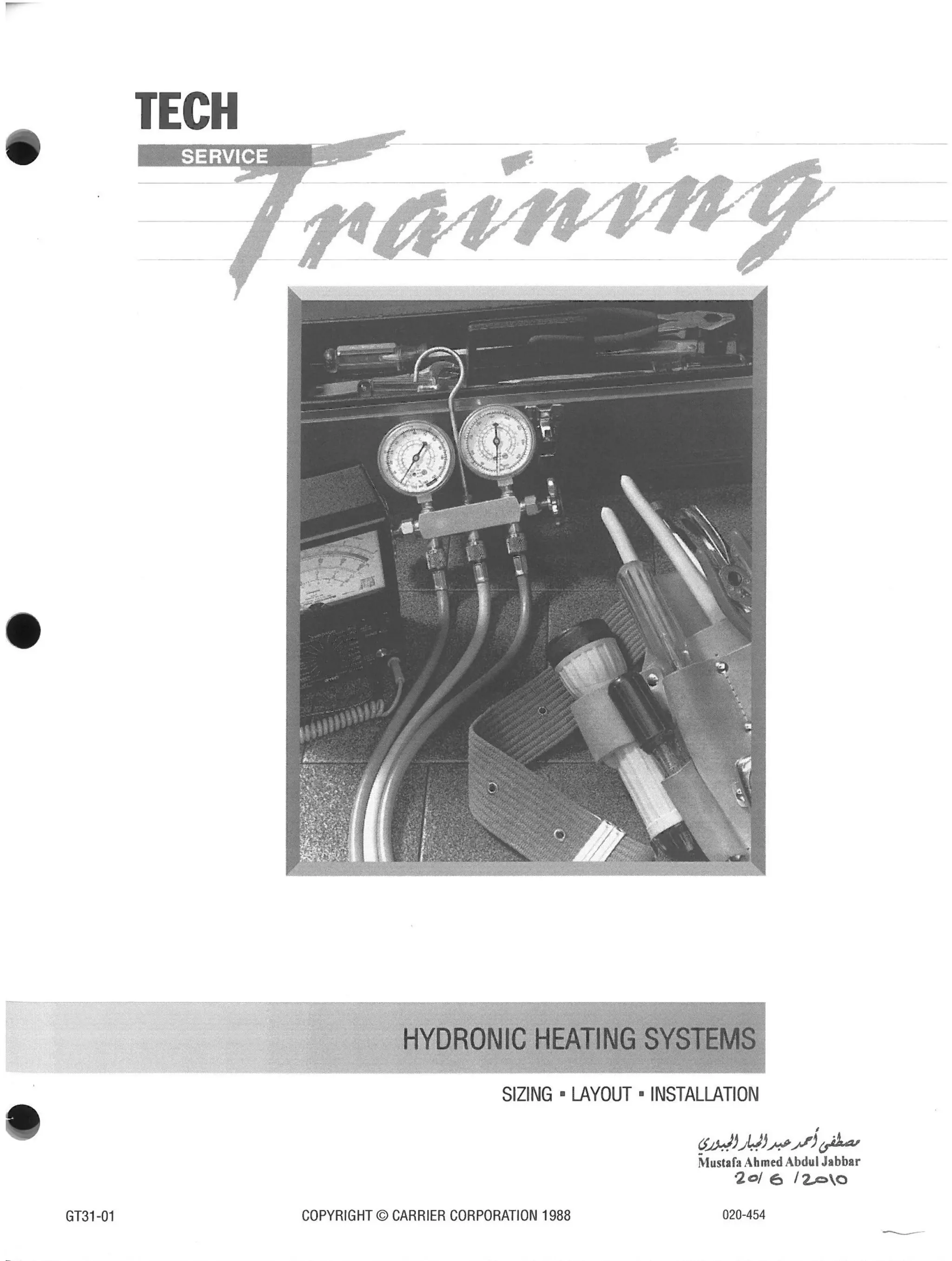 Hydronic heating system SIZING LAYOUT AND INSTALATION | PDF