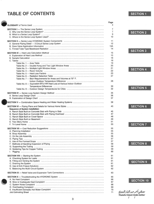 Hydronic heating system SIZING LAYOUT AND INSTALATION | PDF | Mental ...
