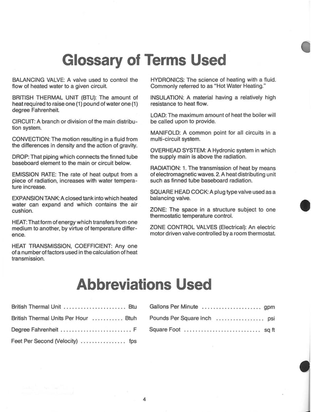 Hydronic heating system SIZING LAYOUT AND INSTALATION | PDF | Mental ...