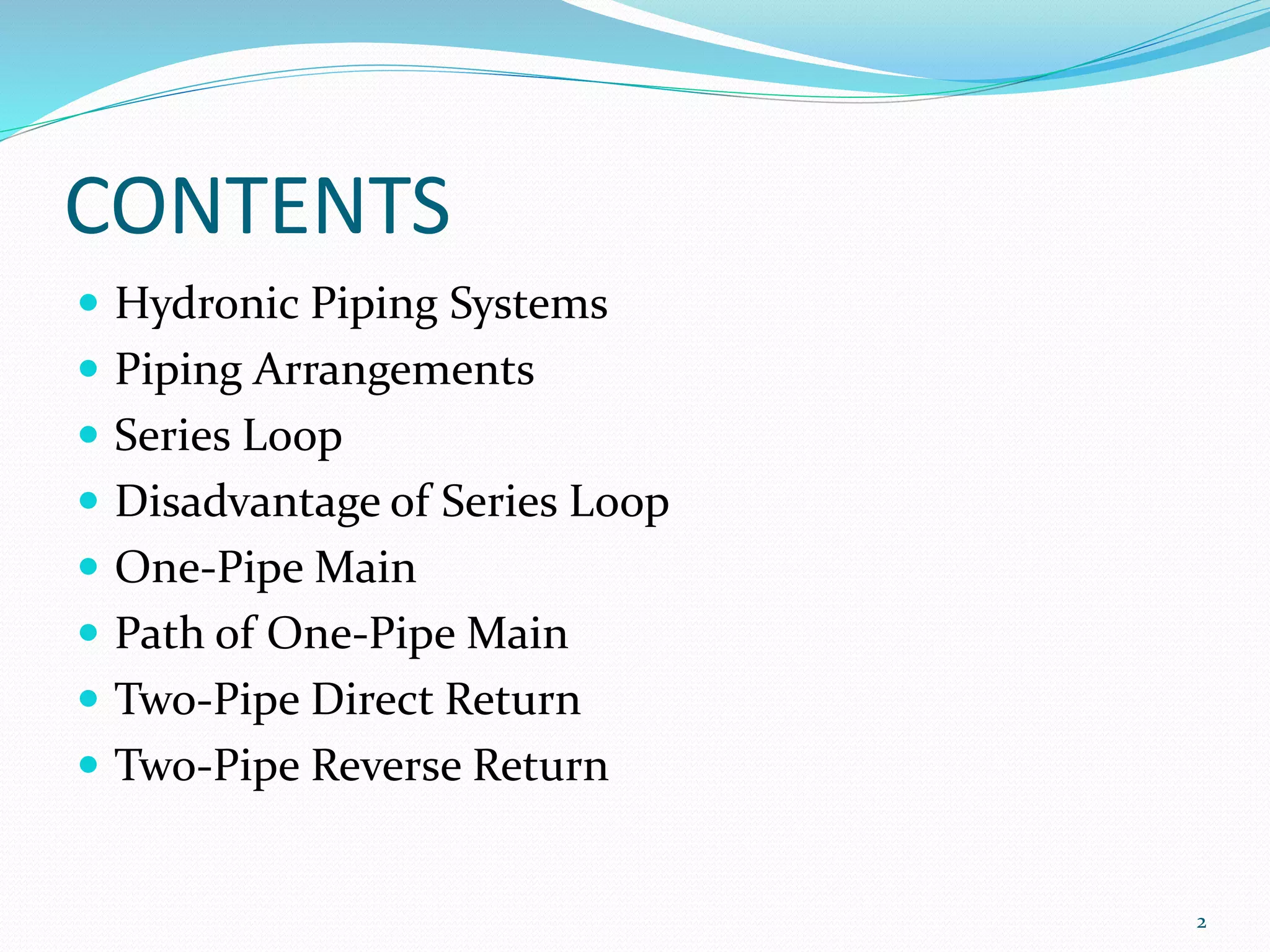 Hydronic piping systems | PPTX