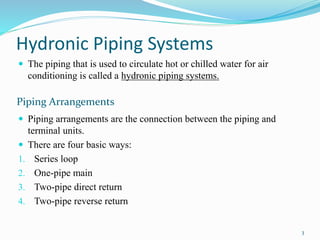 Hydronic piping systems | PPTX