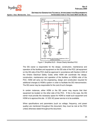 Hydro One Dg Technical Interconnection Requirements Distribution ...