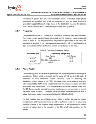 Hydro One Dg Technical Interconnection Requirements Distribution ...