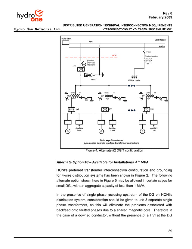 Hydro One Dg Technical Interconnection Requirements Distribution Interconnections | PDF
