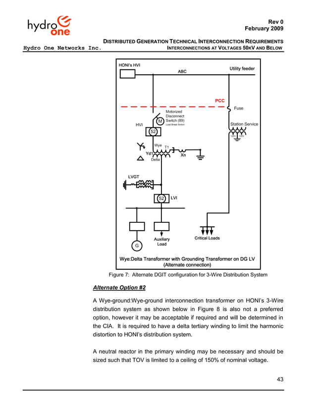 Hydro One Dg Technical Interconnection Requirements Distribution Interconnections | PDF