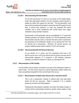 Hydro One Dg Technical Interconnection Requirements Distribution ...