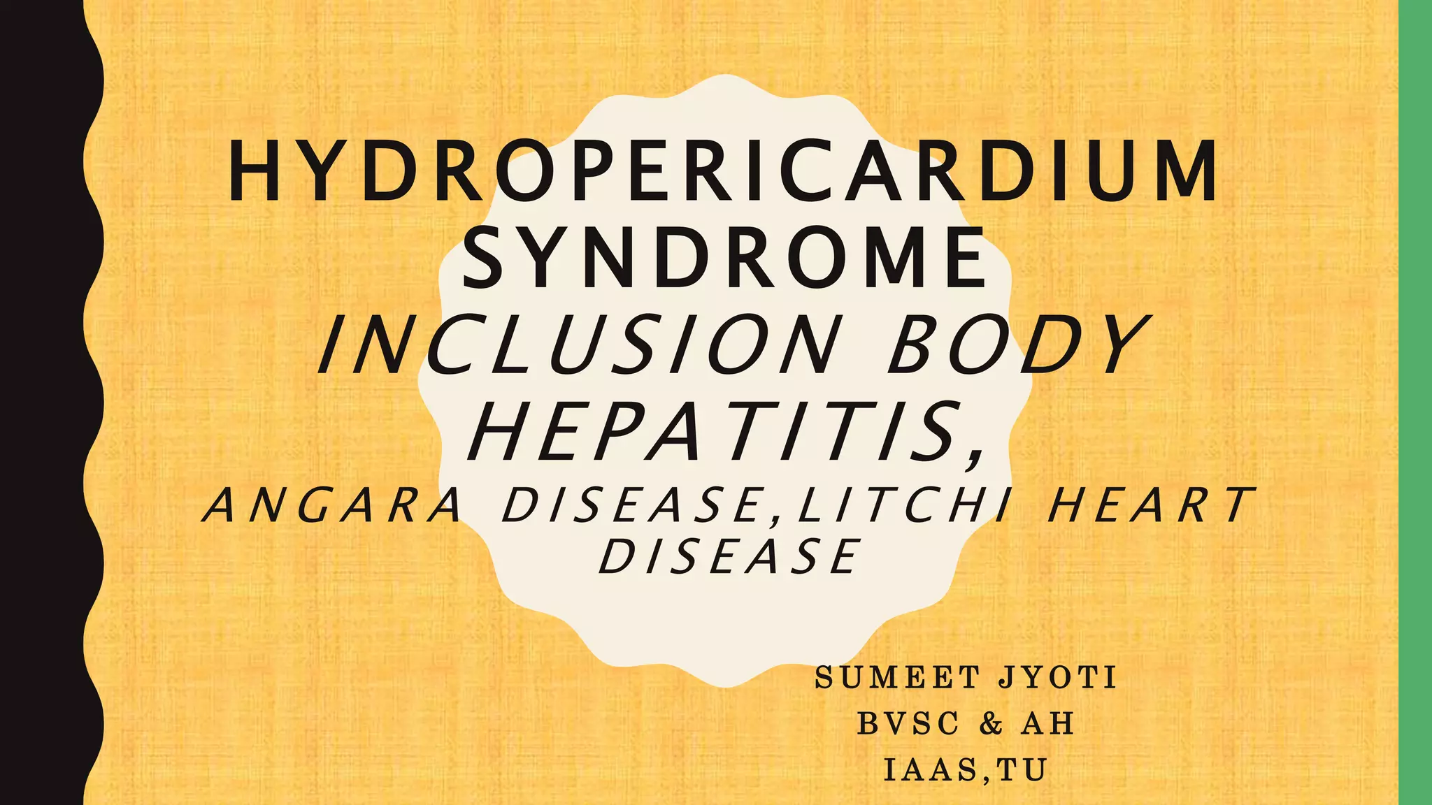 Hydropericardium syndrome(inclusion body hepatitis) | PPTX