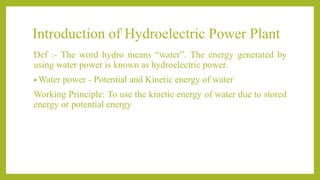 Hydro power plant | PPT