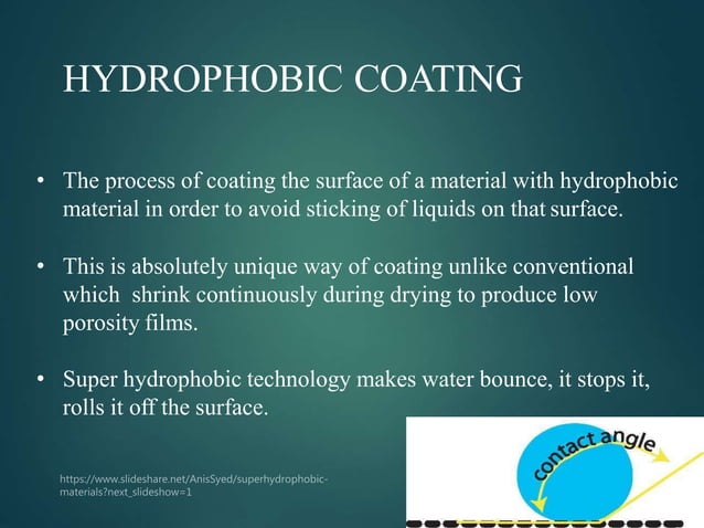 Hydrophobic coatings | PPTX | Chemistry | Science