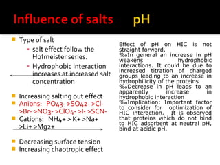 Hydrophobic interaction chromatography (1) | PPT