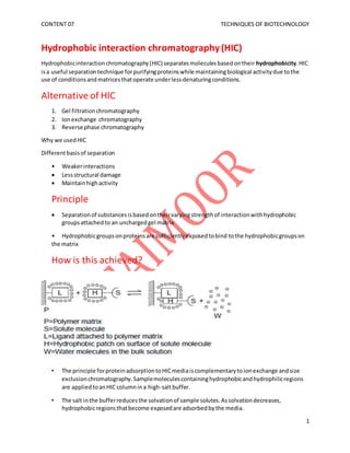 Hydrophobic Interaction Chromatography