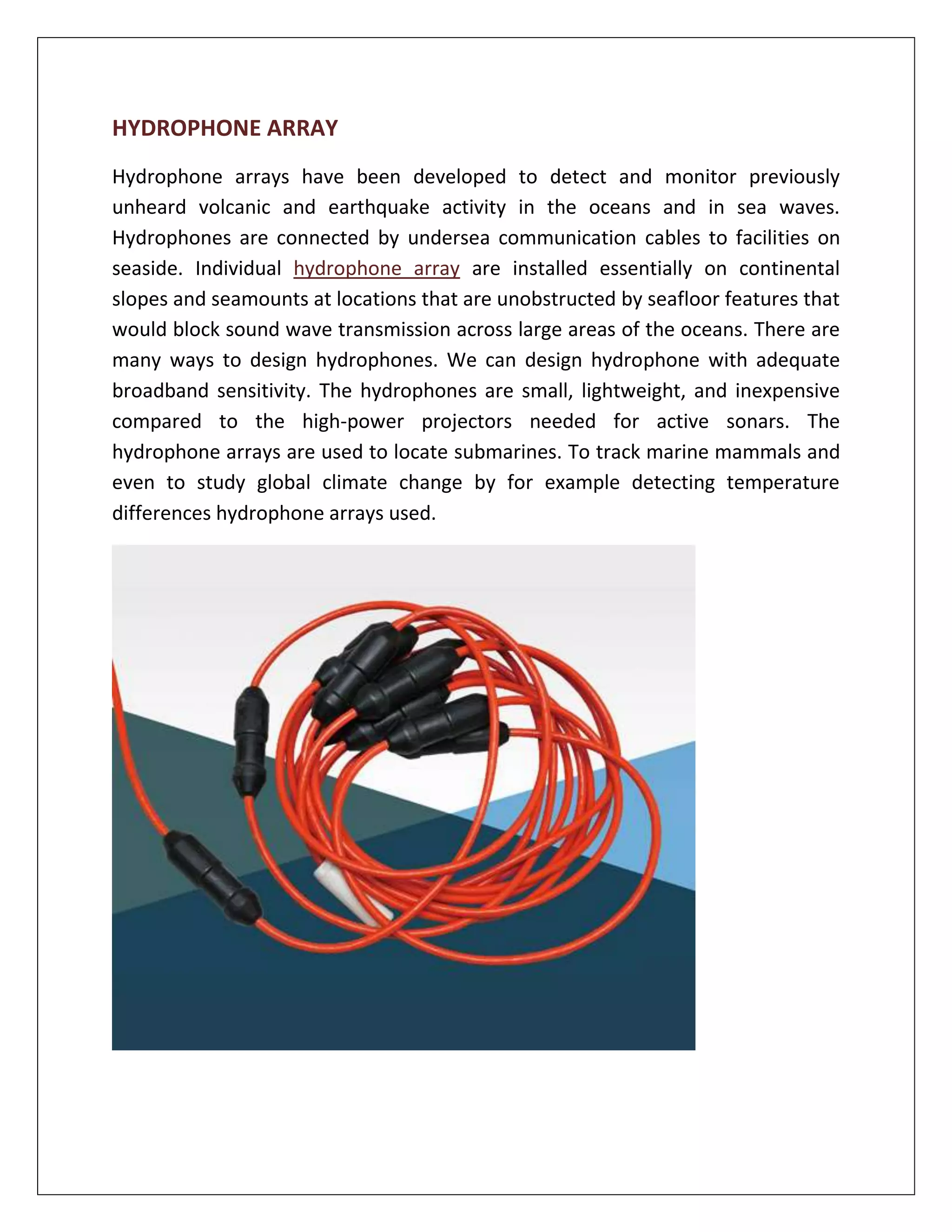 HYDROPHONE ARRAY | PDF