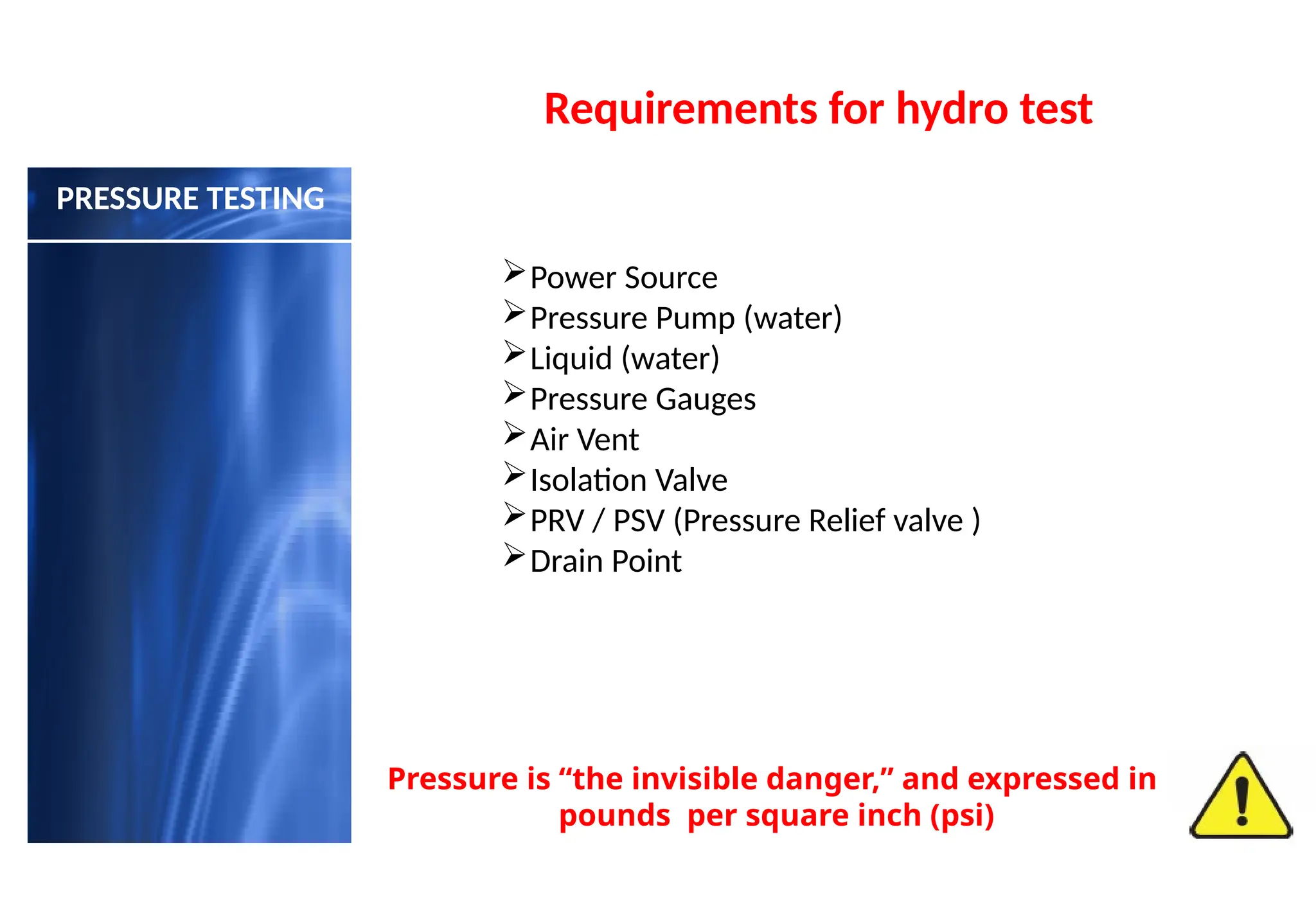 Hydro & Pneumatic test Training (Complete Guide. pptx | PPTX