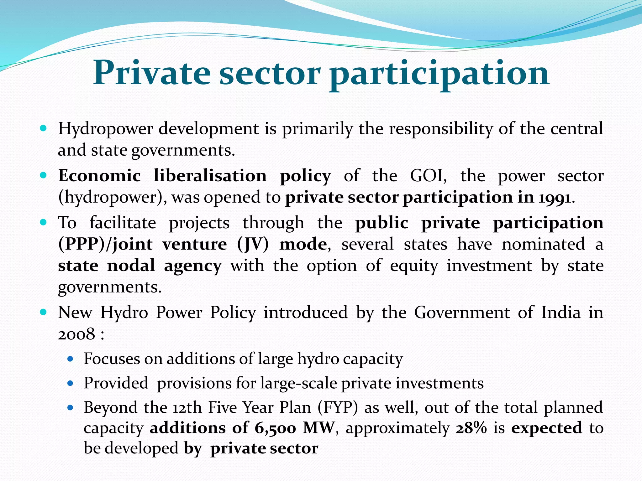 Hydro policies of india | PPTX