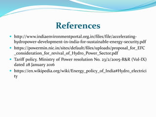 Hydro policies of india | PPTX