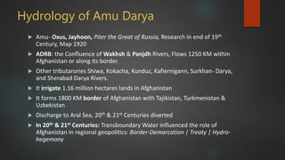 Hydropolitics of Amu Darya River | PPTX