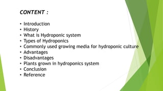 Hydroponics | PPTX