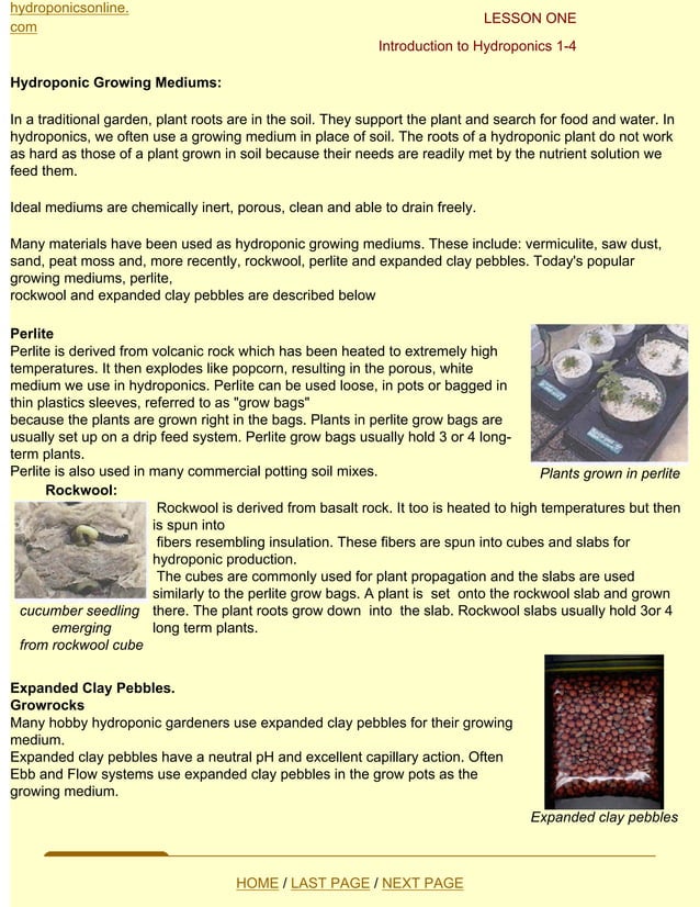 Hydroponics introduction to hydroponics [website capture] ww | PPT